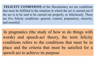 Felicity Conditions pgc-1.pptx for bs learners | PPT