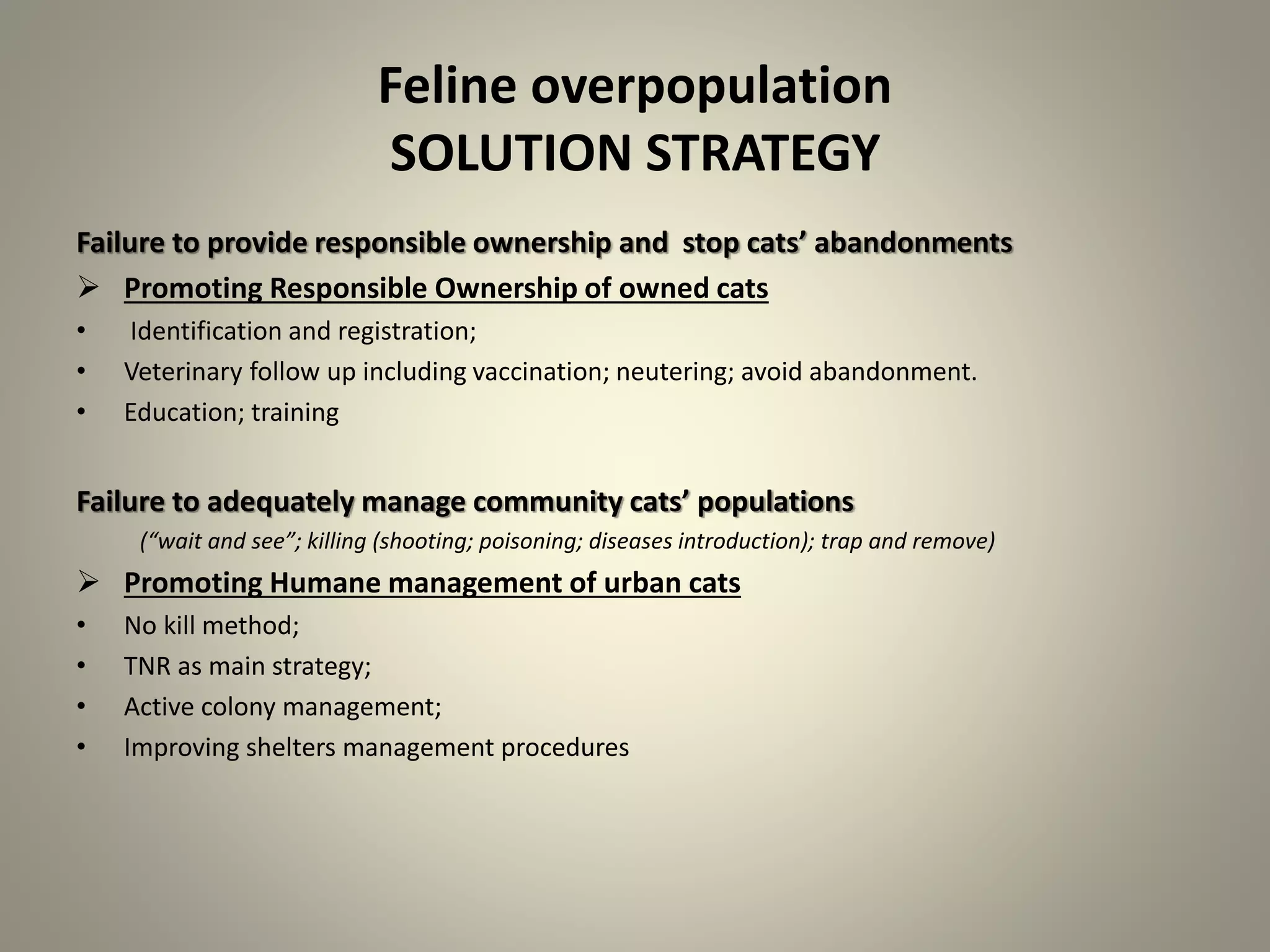 Feline overpopulation in the eu | PPTX | Cats | Pets