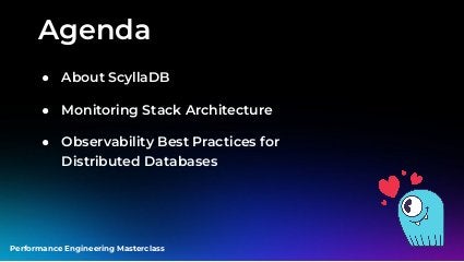 Performance Engineering Masterclass: Observability Best Practices in Distributed Databases | PPT