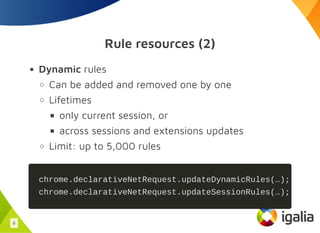 Finer Control of Declarative Net Request Rules | PDF