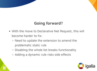 Finer Control of Declarative Net Request Rules | PPT