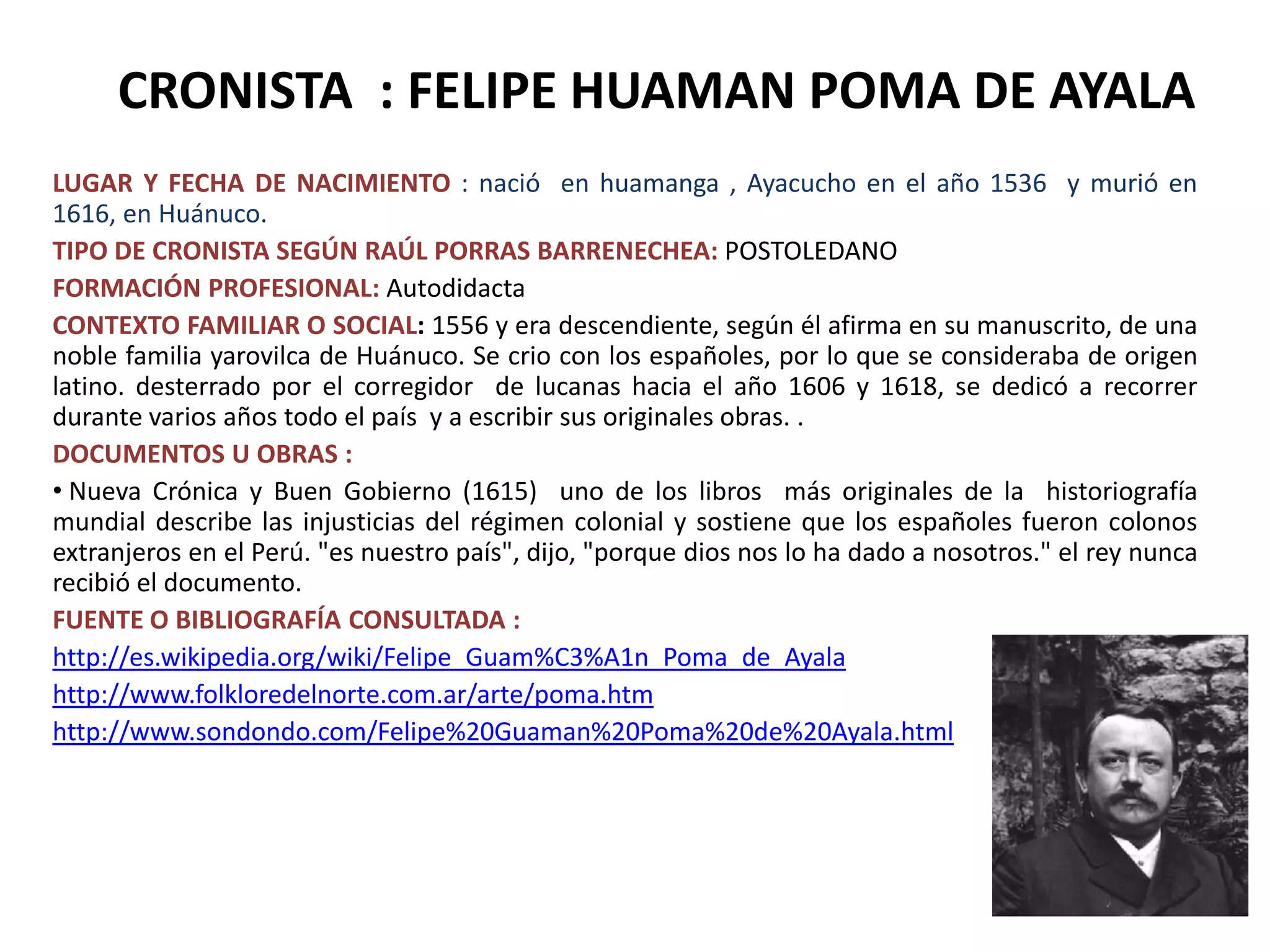 Felipe huaman poma concha | PPTX