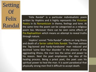 Felix Randal Poem by G.M.Hopkins | PPTX