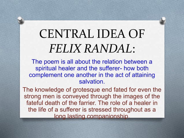 Felix Randal Poem by G.M.Hopkins | PPTX | Poetry | Books and Literature