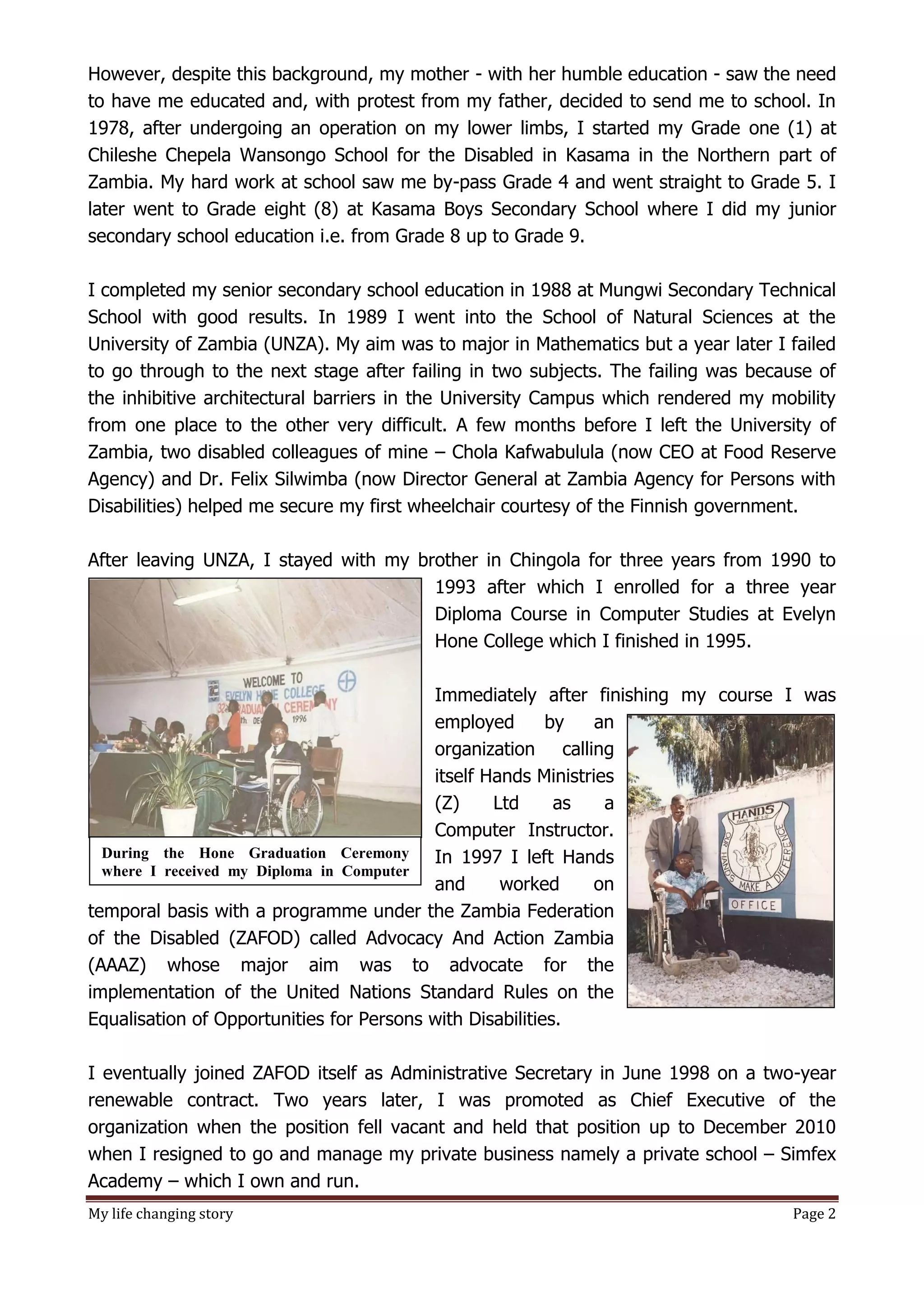 Felix's life changing story | PDF