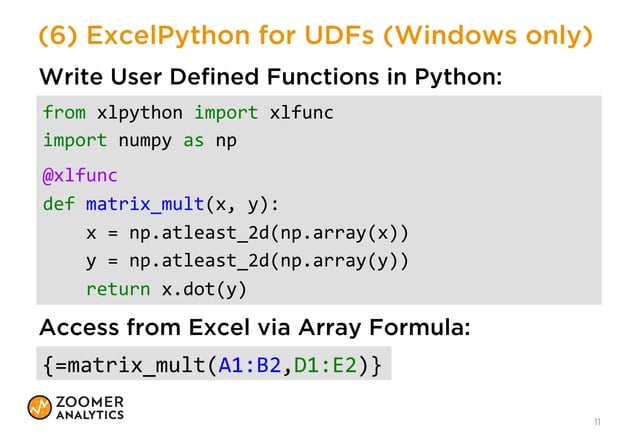 xlwings – Make Excel Fly with Python | PPT