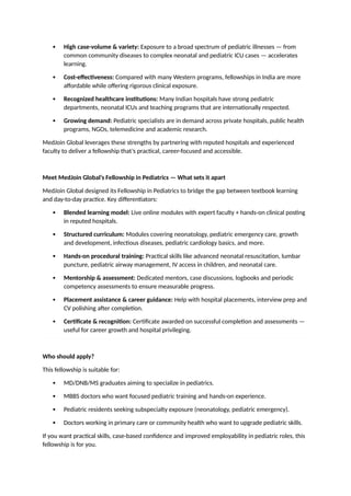 Fellowship in Pediatrics in India — A complete guide with MedJoin Global.docx