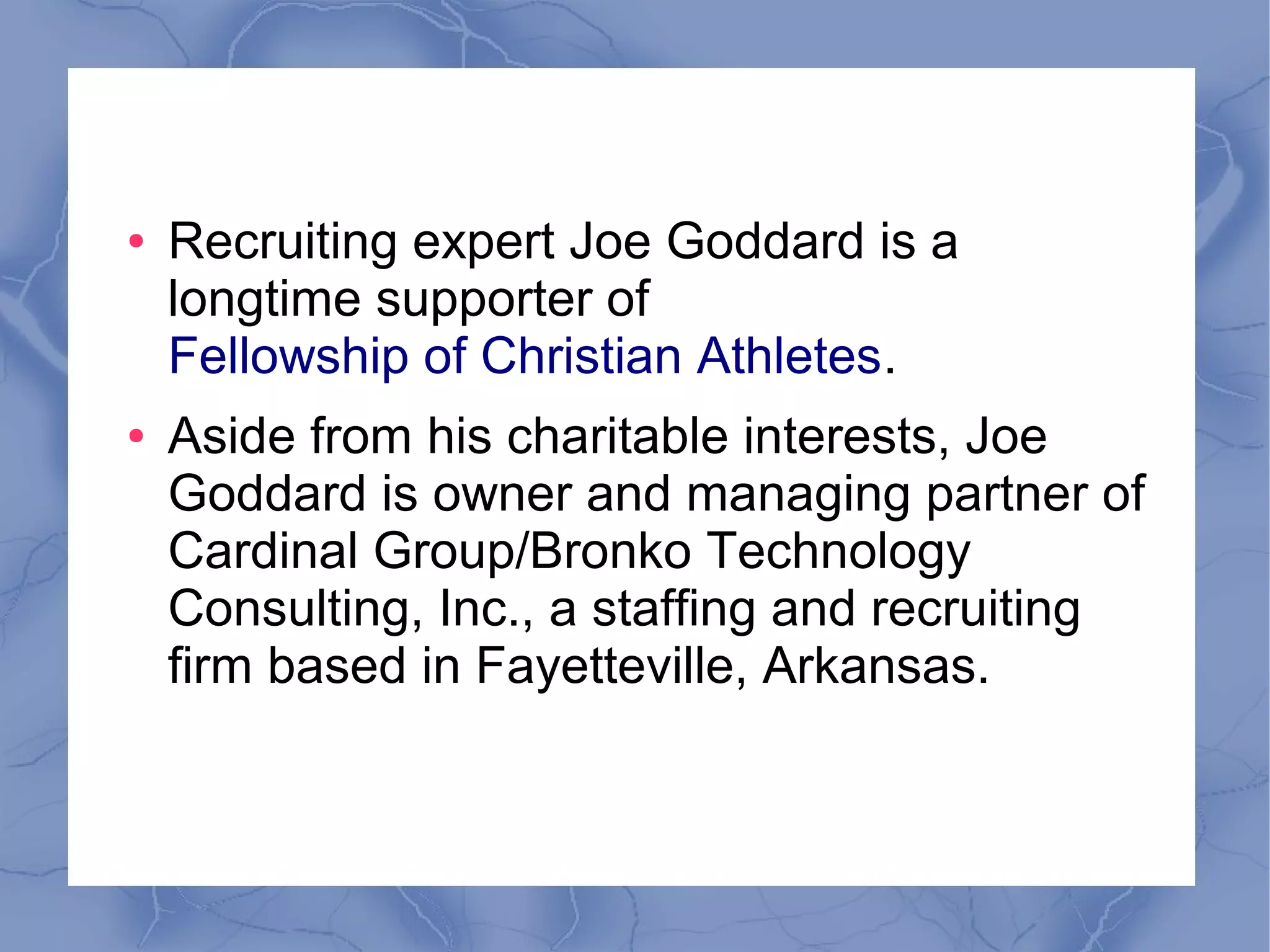 Fellowship of christian athletes (fca) | ODP