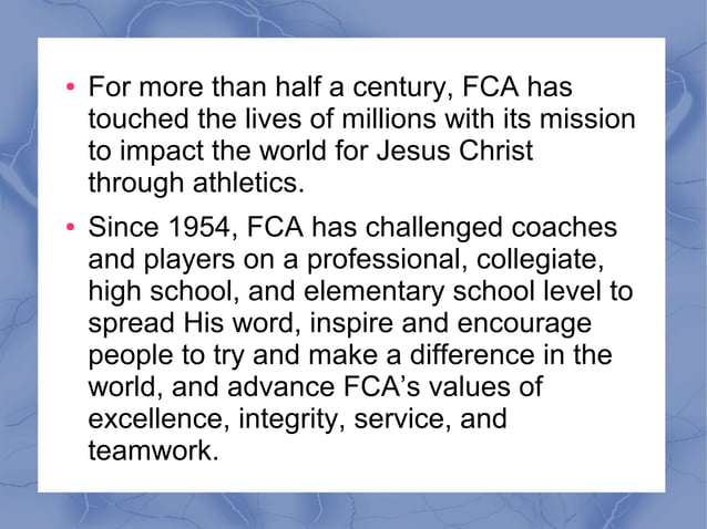Fellowship of christian athletes (fca) | ODP | Christianity | Religion ...