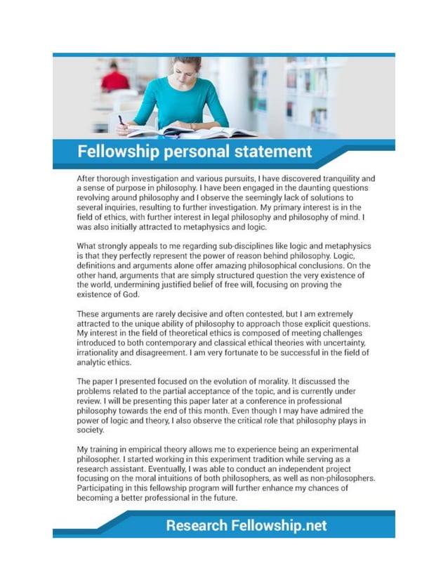 Fellowship Personal Statement Sample | PDF