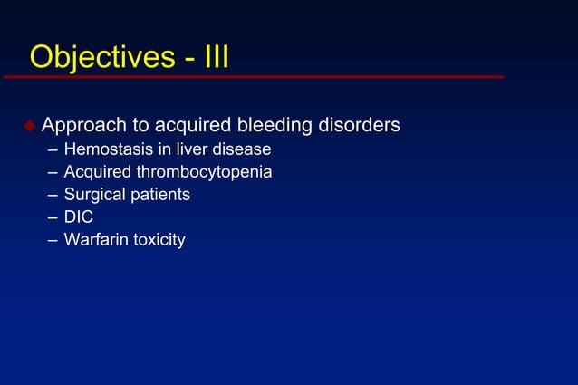 Bleeding Disorders | PPT