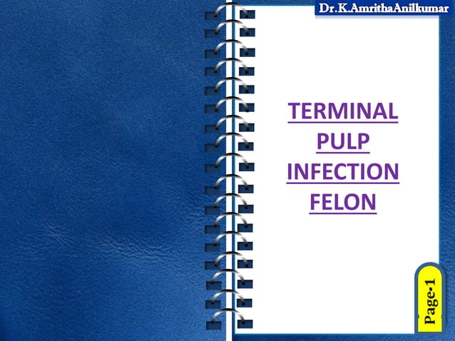 Felon or Terminal pulp infection by Dr.K.AmrithaAnilkumar | PPT