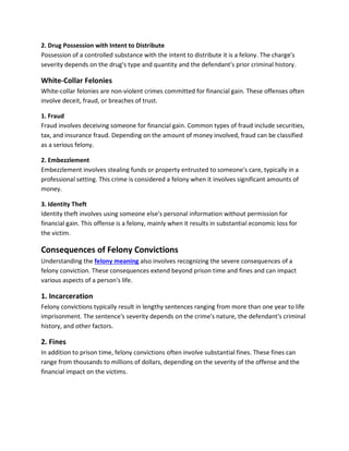 Felony Meaning, Types, Penalties, and More | PDF