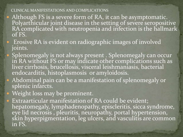 Feltys syndrome | PPTX | Blood Disorders | Diseases and Conditions