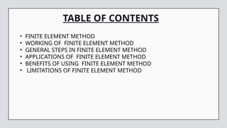FEM.pptx on enginiiering design and coading | PPT