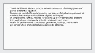 FEM.pptx on enginiiering design and coading | PPT