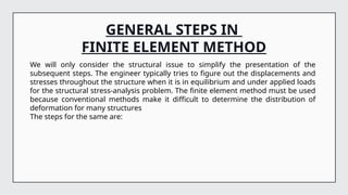 FEM.pptx on enginiiering design and coading | PPTX