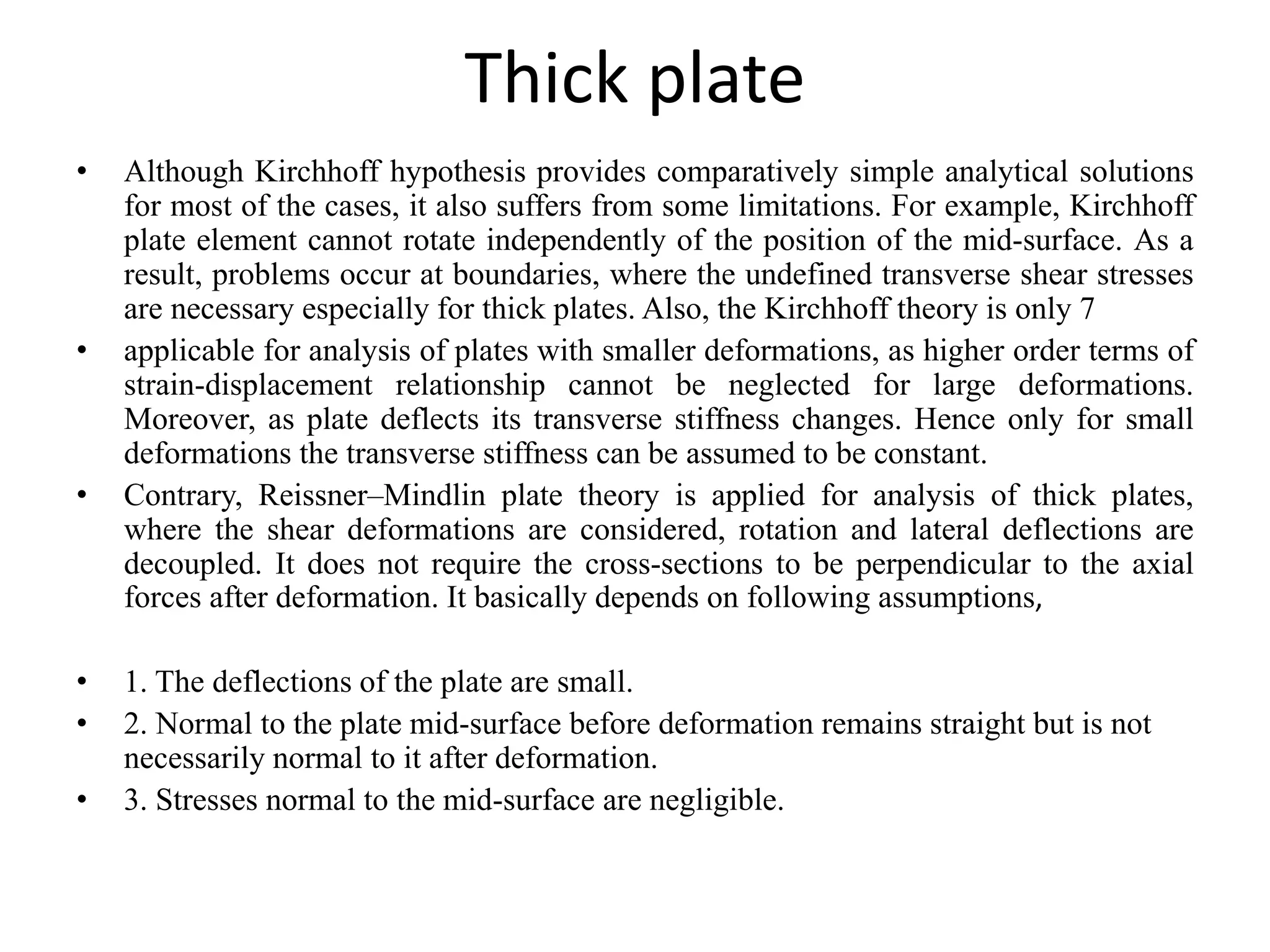 Analysis of Thin Plates | PPTX