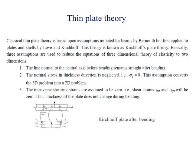 Analysis of Thin Plates | PPTX