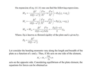 Analysis of Thin Plates | PPTX