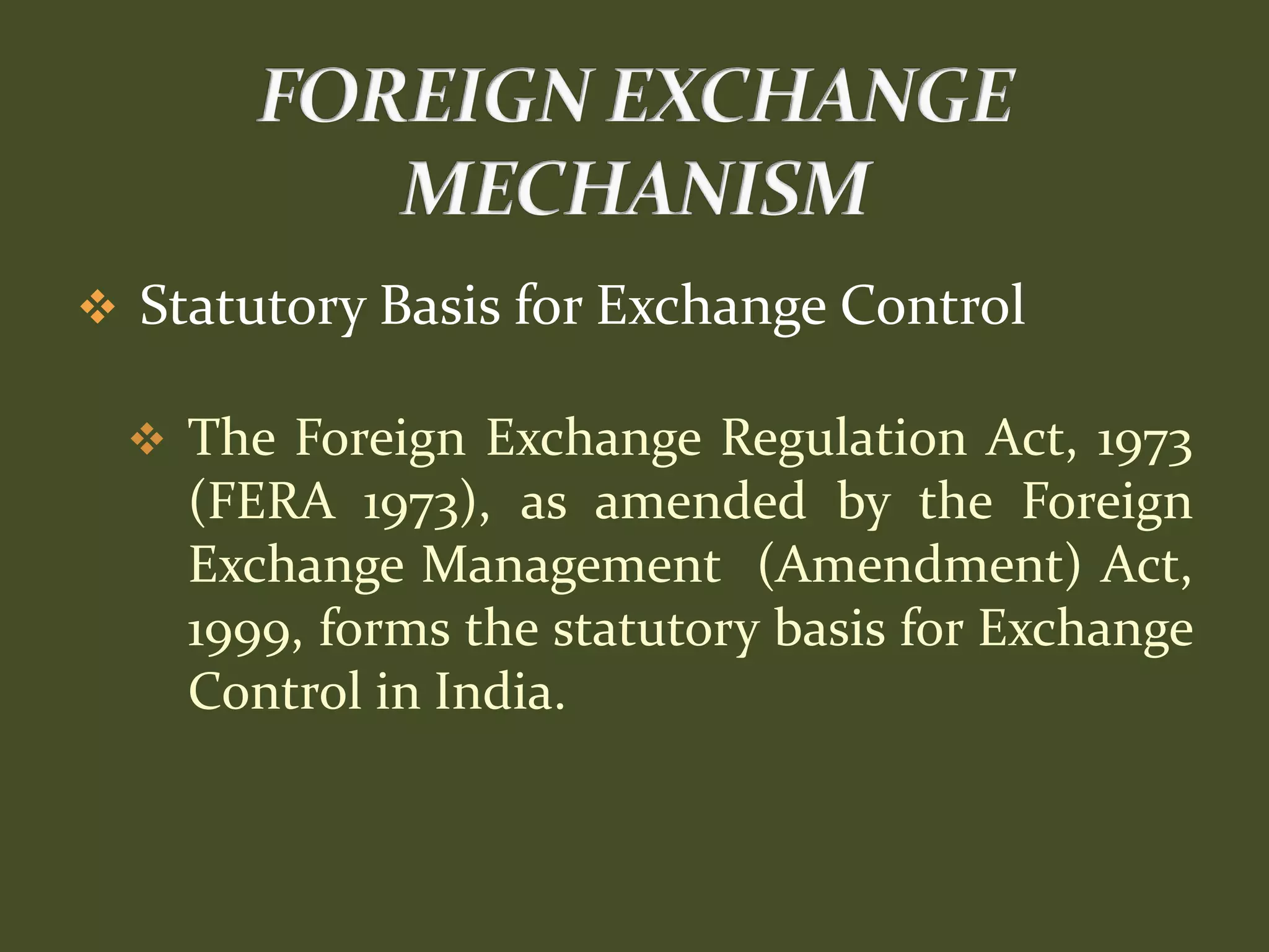 FEMA-Foreign Exchange Management Act | PPTX