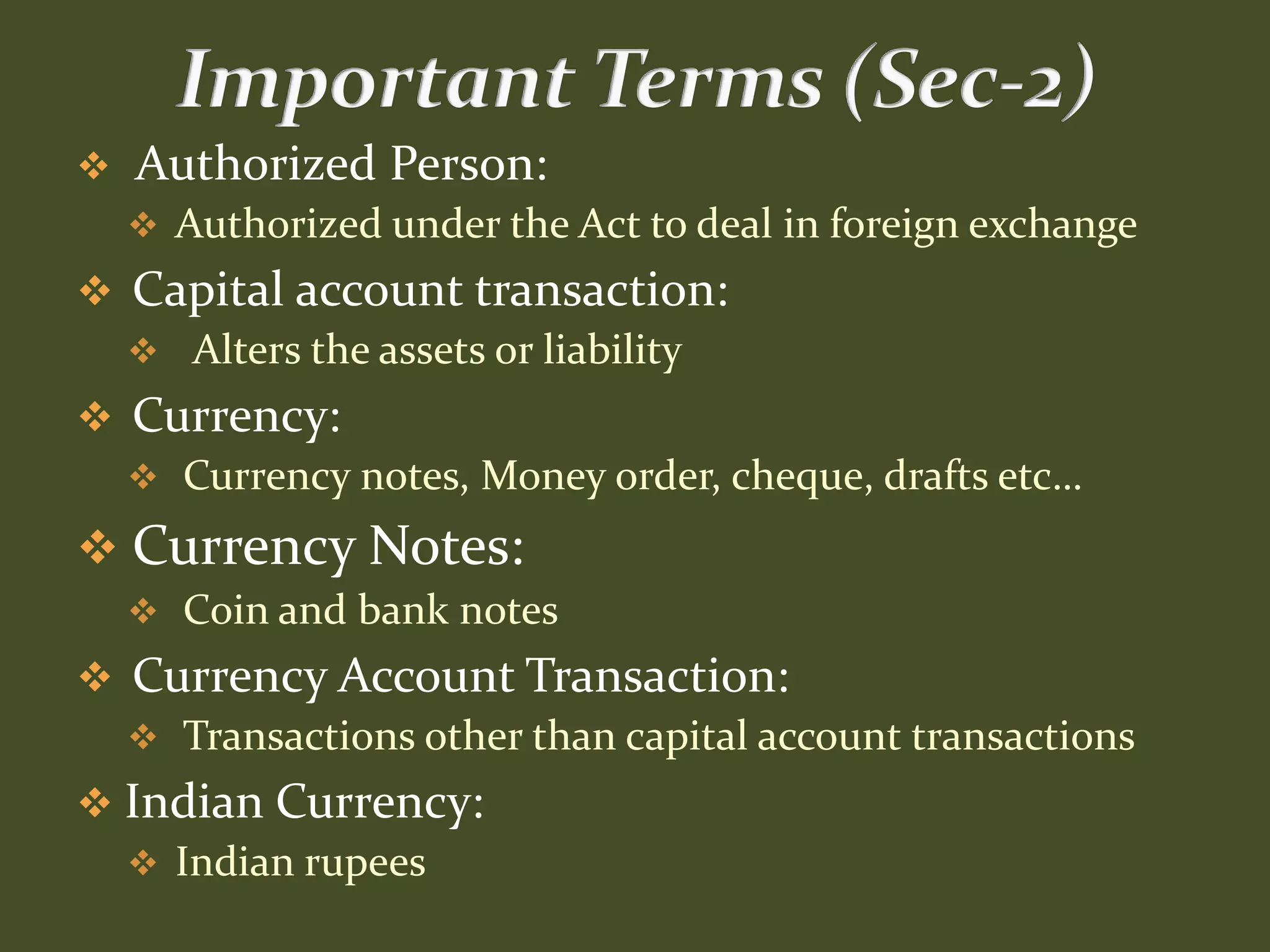 FEMA-Foreign Exchange Management Act | PPTX