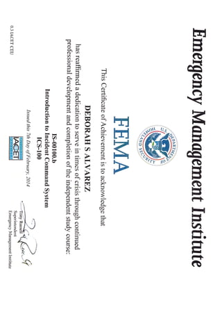FEMA Certification 1-5 | PDF