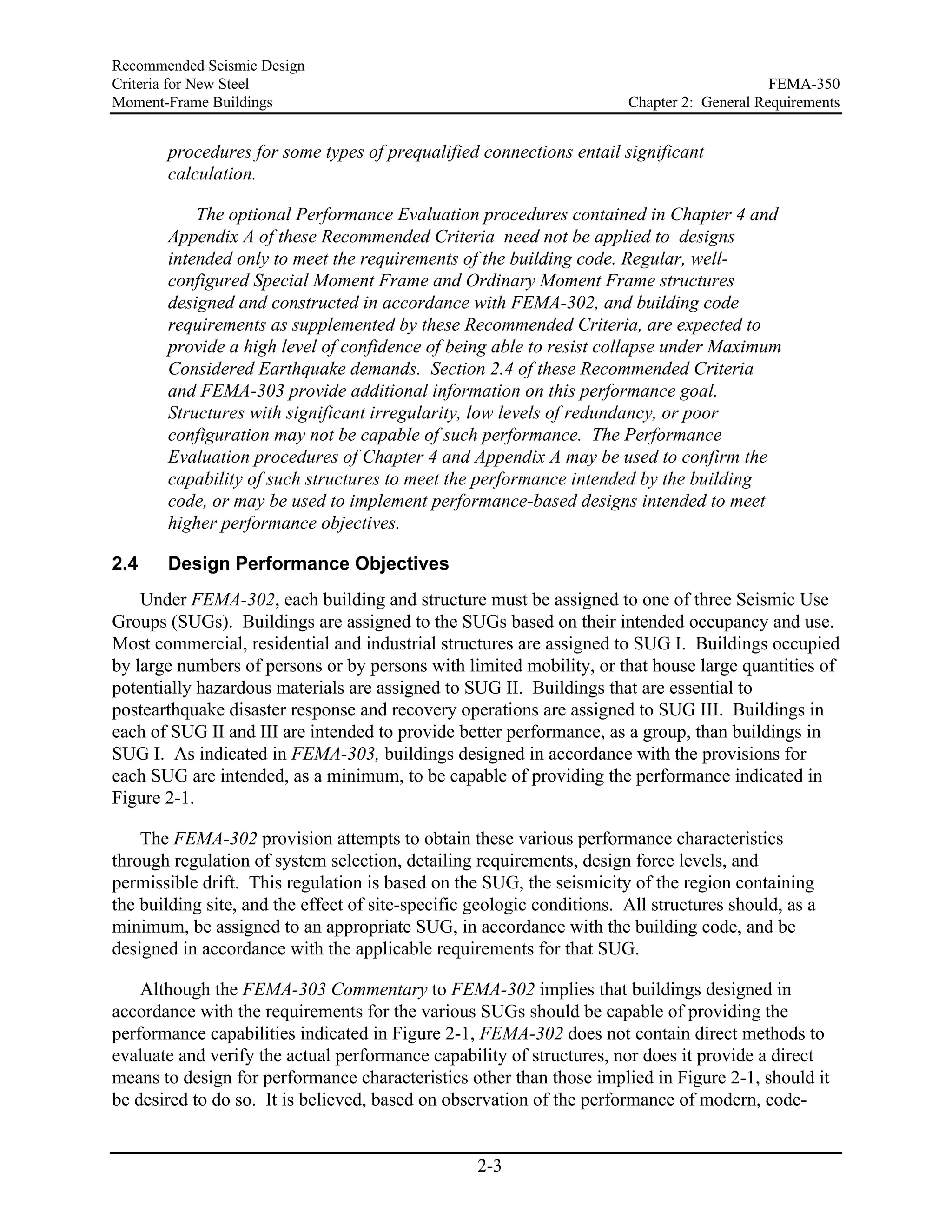 fema-350 Recommended seismic design criteria for new steel moment frame ...