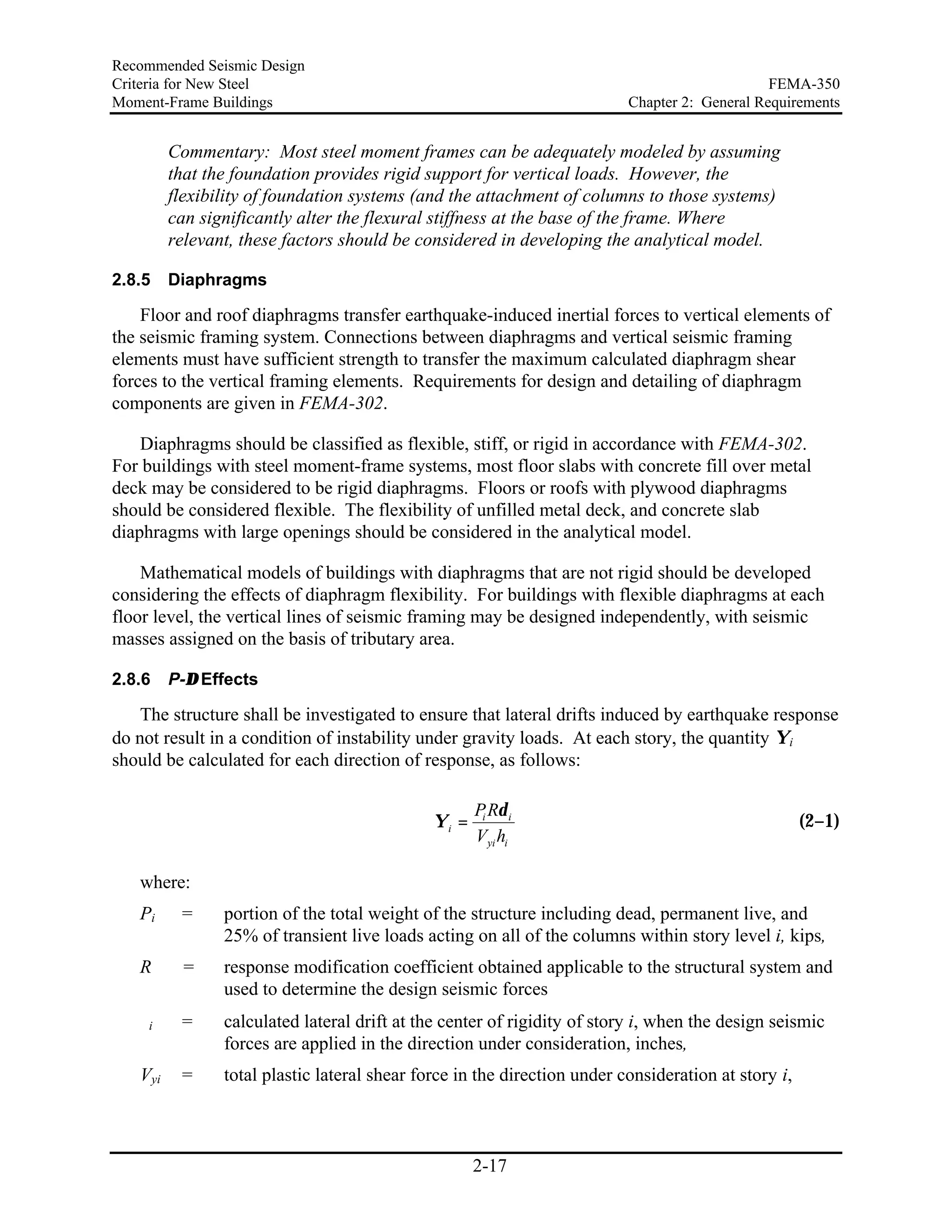 fema-350 Recommended seismic design criteria for new steel moment frame ...
