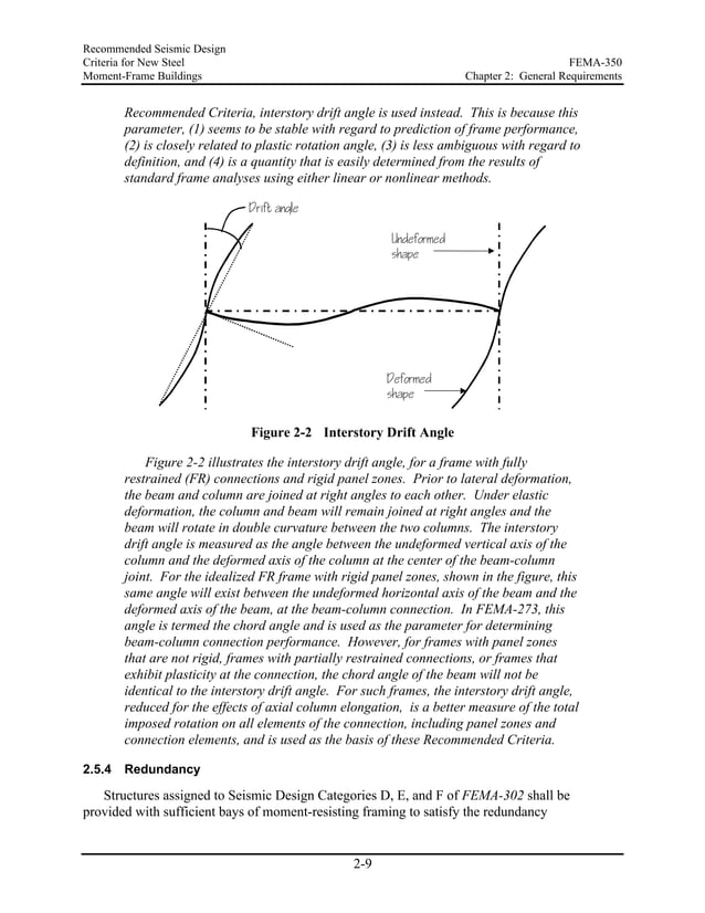 fema-350 Recommended seismic design criteria for new steel moment frame ...