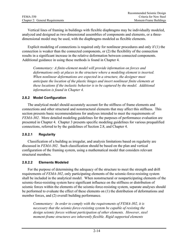 fema-350 Recommended seismic design criteria for new steel moment frame ...