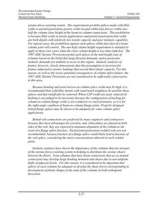 fema-350 Recommended seismic design criteria for new steel moment frame ...