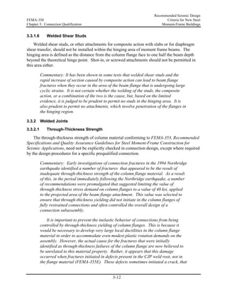 fema-350 Recommended seismic design criteria for new steel moment frame ...