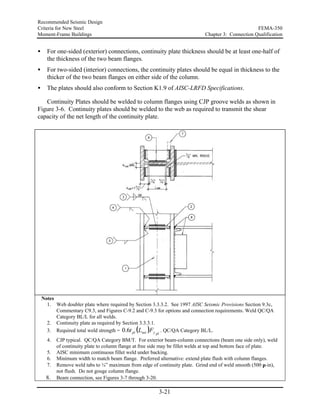fema-350 Recommended seismic design criteria for new steel moment frame ...