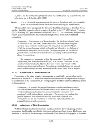 fema-350 Recommended seismic design criteria for new steel moment frame ...