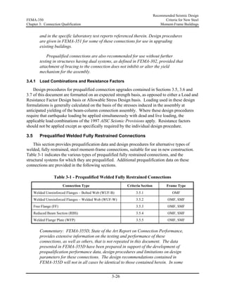 fema-350 Recommended seismic design criteria for new steel moment frame ...