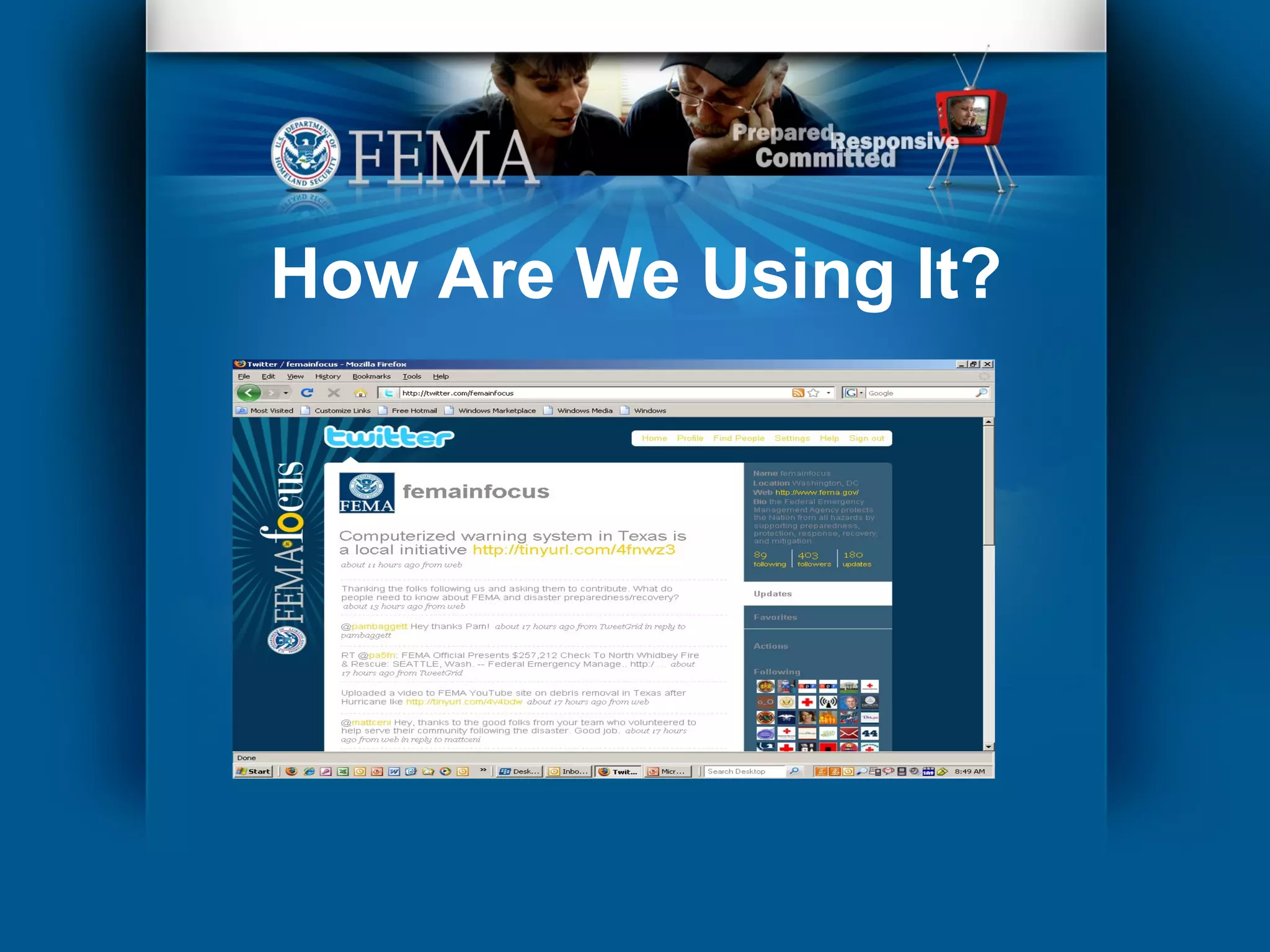 The Evolution of Social Media: A Presentation for a FEMA Lunch & Learn ...