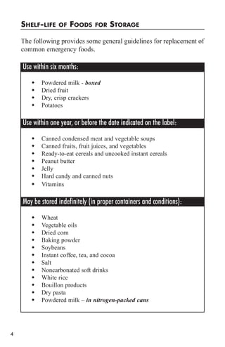 FEMA - Food and Water in an Emergency | PDF