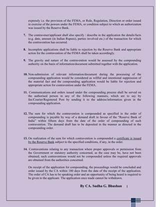 Compounding under FEMA | PDF