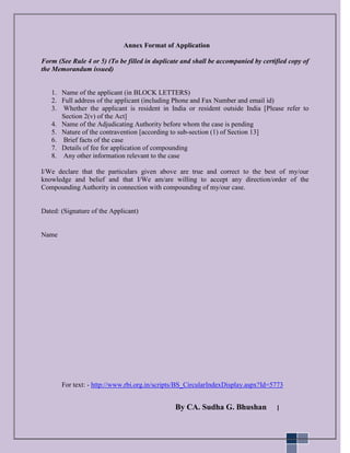 Compounding under FEMA | PDF