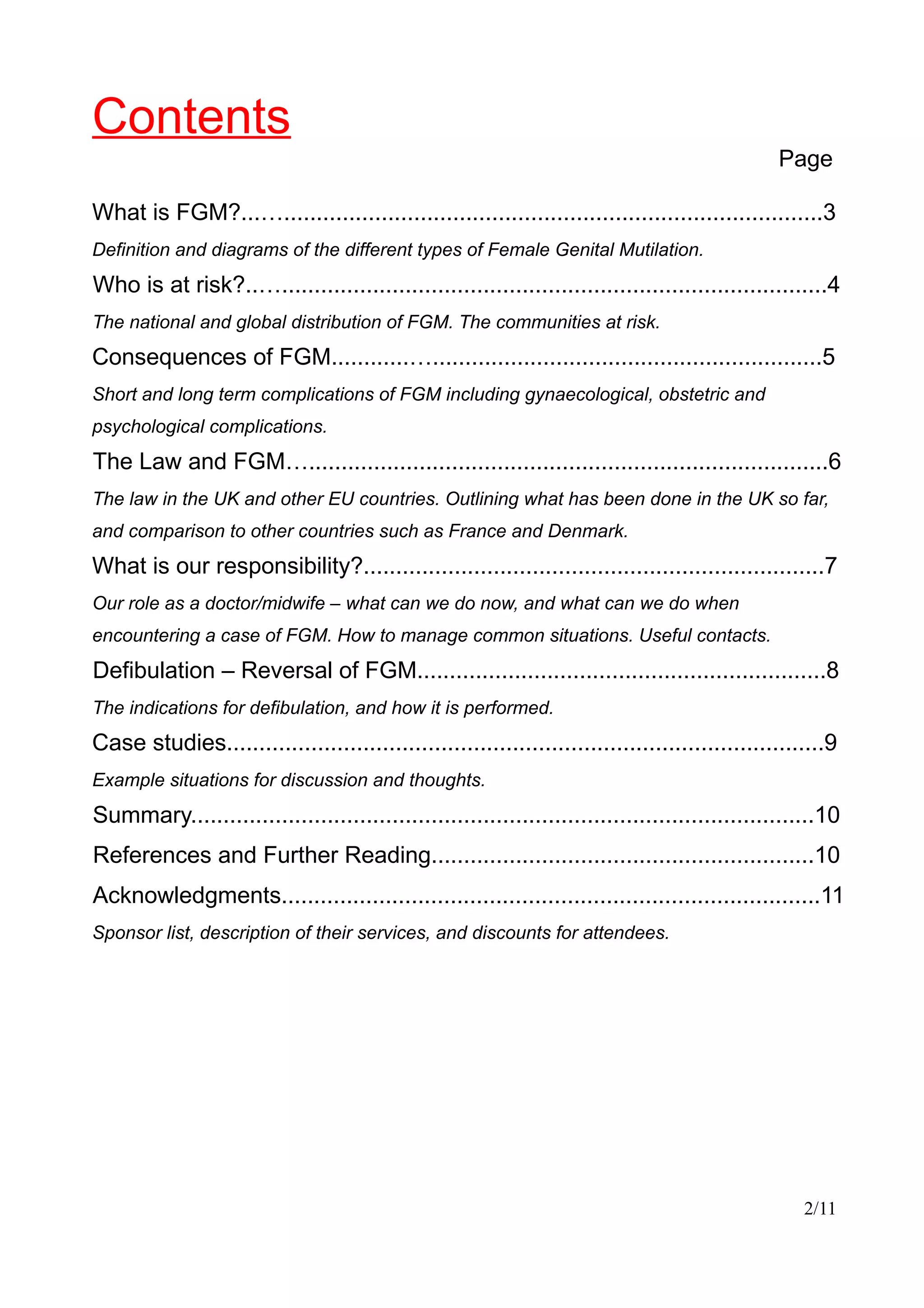 Female Genital Mutilation for Healthcare Professionals | PDF