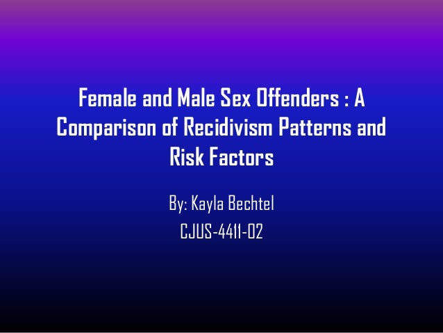 Female And Male Sex Offenders