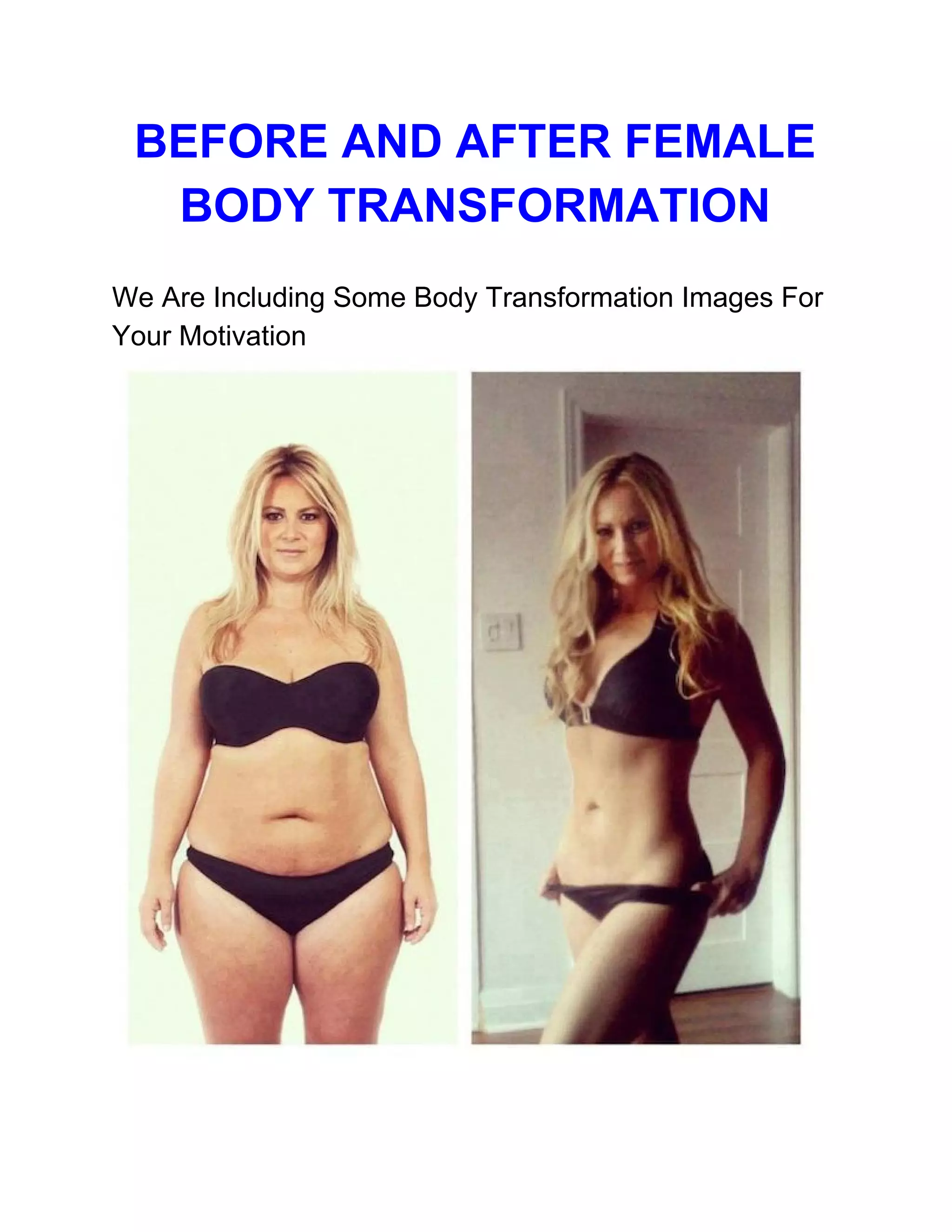 Female Body Transformation | PDF