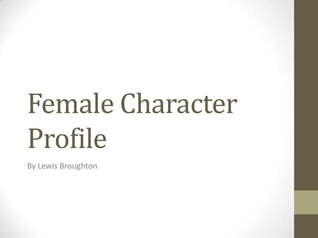 Female character profile | PPT