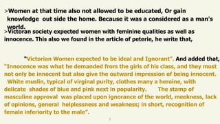Female characters of 'The Importance of being earnest', as a Victorian ...