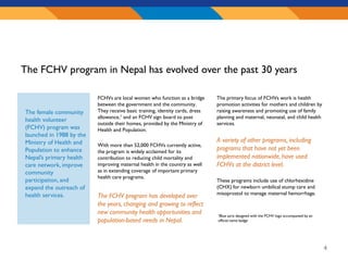 Female Community Health Volunteers in Nepal: What We Know and Steps ...