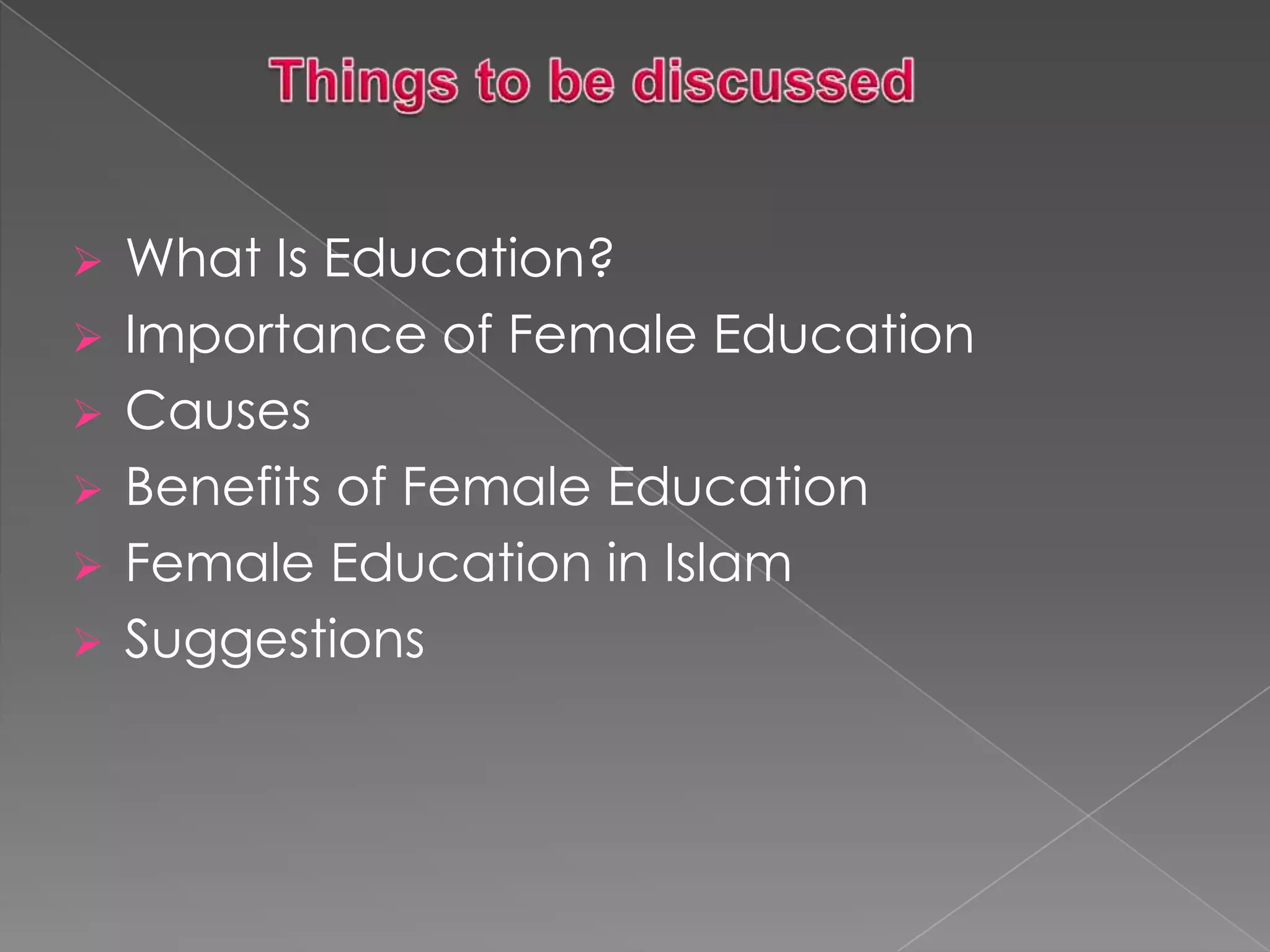 Female education | PPTX
