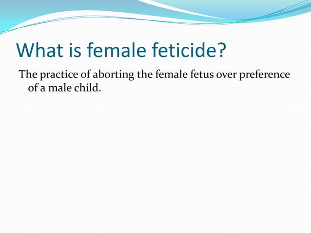 Female feticide | PPT