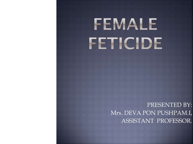 Female feticide | PPT