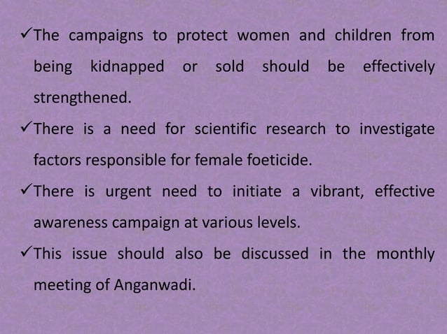 Female feticide act | PPTX | Pregnancy | Reproductive Health